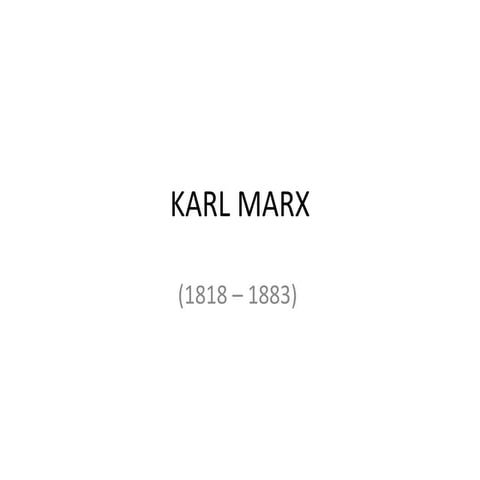 karl-marx.ppt aula com biografia e teoria | PPT