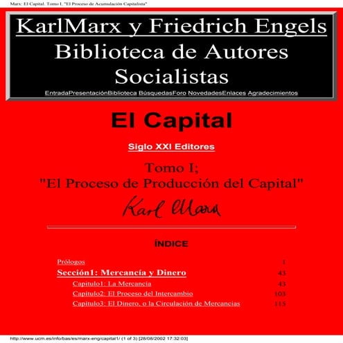 Karl marx el capital tomo i | PDF