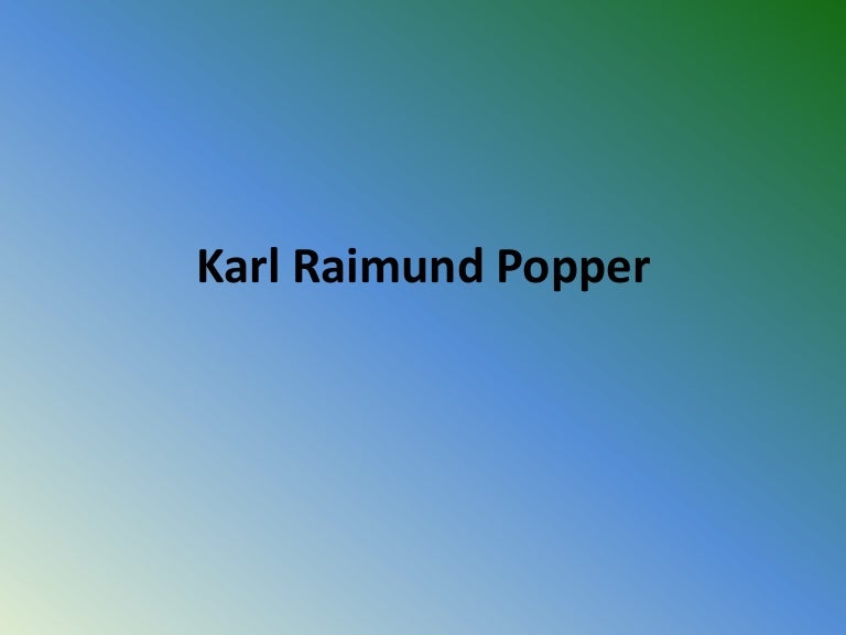 Karl Raimund Popper