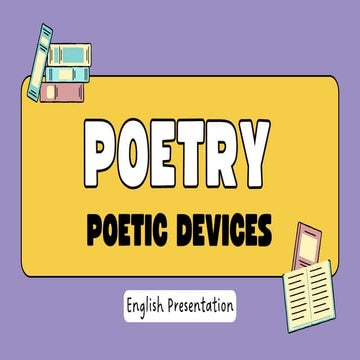 Poetic devices are special tools we can use to make our poetry more ...