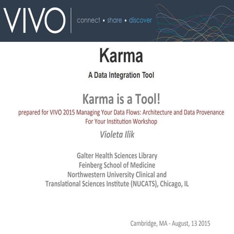 Karma is a tool! Managing your Data | PPT