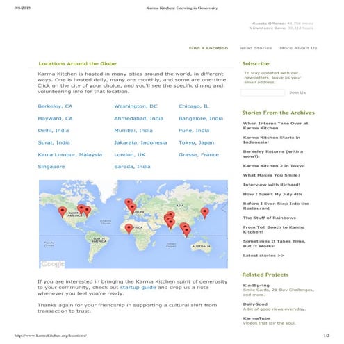 Karma kitchen locations | PDF | Food Movements | Food & Drink