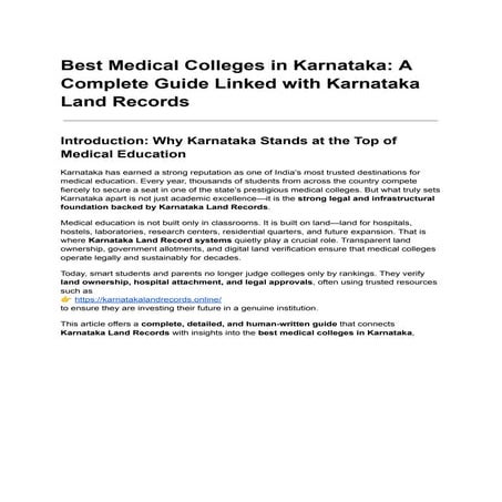 karnataka land record bhoomi RTC online | PDF