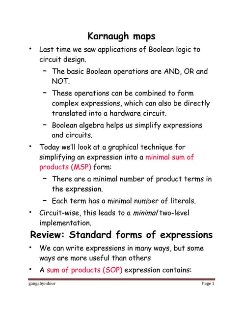 Presentation on Karnaugh Map | PPTX | Programming Languages | Computing