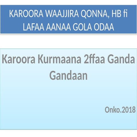 karoora kurm.2ffaa Waaj.Qonna, HB fi Lafaa A.G.Odaa.pptx