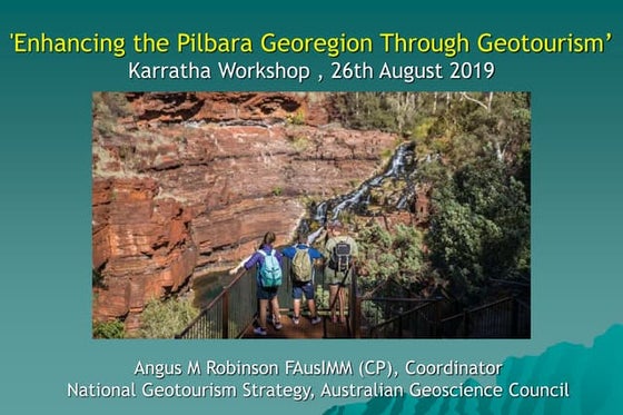 Geotourism and a Geopark in the Margaret River Region: Mark Delane | PPT
