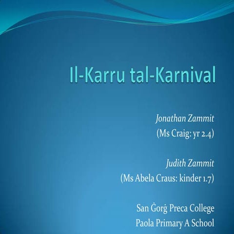 Karru tal karnival | PPTX