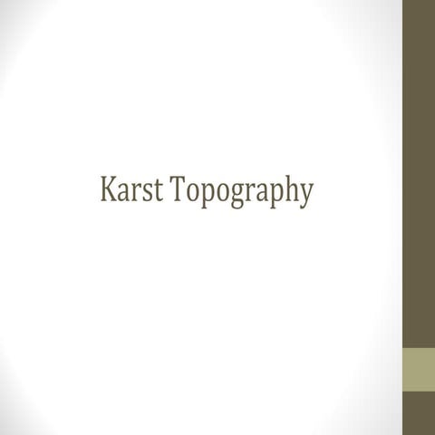 Karst topography | PPT