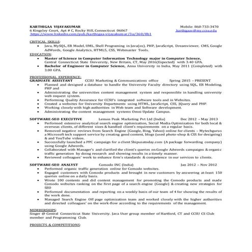 Karthigaa vijayakumar resume | PDF