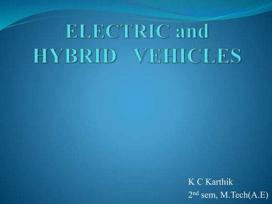 Hybrid Electric Vehicle | PPT