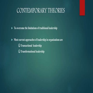 theories on leadersip | PPTX | Executive Leadership & Management | Business