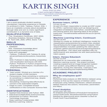 Kartik singh_Resume | PDF