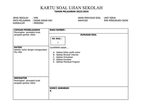 Contoh tmk | DOCX