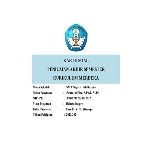 KARTU SOAL FASE E BAHASA INGGRIS 2023-2024 ZR - Genap.pdf