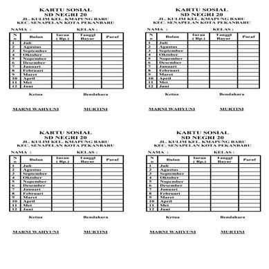 Kartu sosial | DOCX