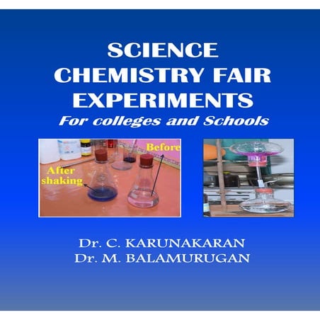 Karunakaran book science chemistry fair experiments - highlights | PDF