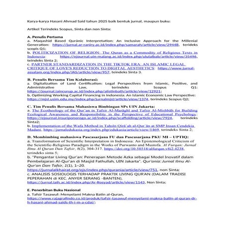 Karya-karya Dr. Hasani Ahmad Said 2025.docx