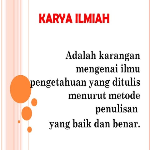 Karya ilmiah | PPT