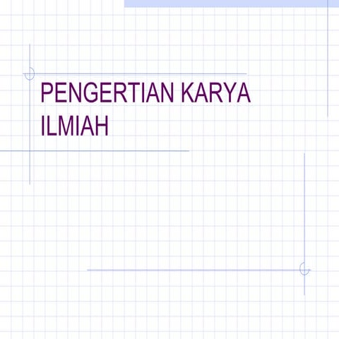 Karya ilmiah | PPT