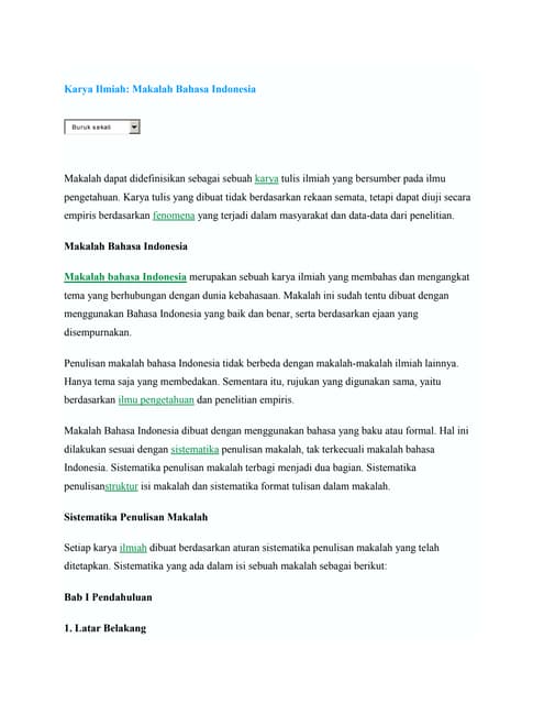 Materi Bahasa Indonesia Kelas XI (Karya Ilmiah) | PPTX