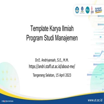 Karya Ilmiah Manajemen Universitas Terbuka | PPTX