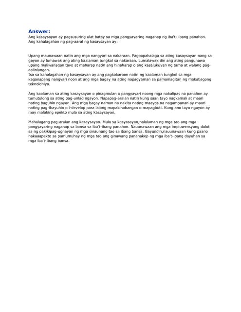 Ang pag aaral ng kasaysayan | PPTX