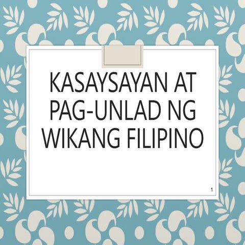 Ano ang wika? | PPTX