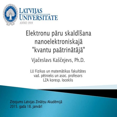 Kvantu sūkņu teorija 3 minūtēs | PPTX