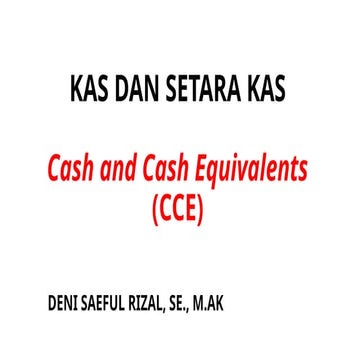 Pengantar Akuntansi 2 KAS DAN SETARA KAS | PPTX