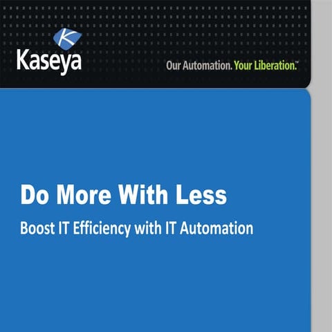 For VARs and MSPs | Why Resell Kaseya | PDF