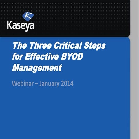 The Three Critical Steps for Effective BYOD Management | PDF