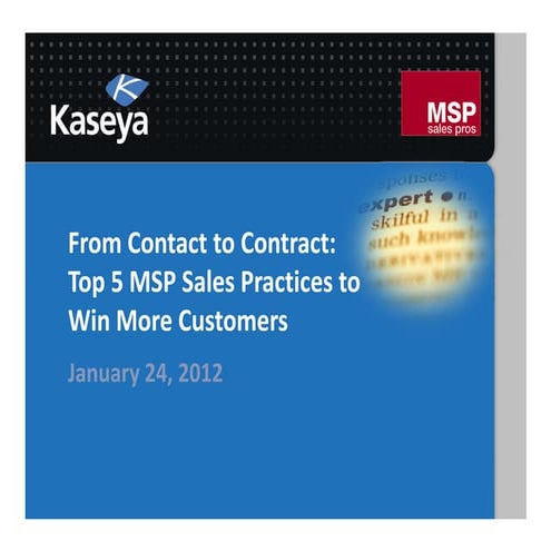 Top 5 MSP Sales Practices to Win More Customers | PDF