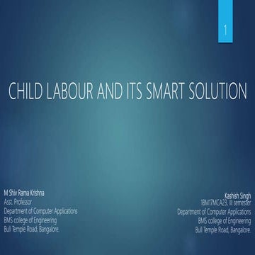 child labour and its smart solution | PPTX