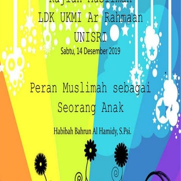 Peran Muslimah Sebagai Seorang Anak | PPTX