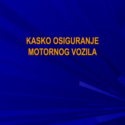 Kasko osiguranje | PPT