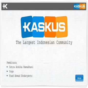 Catatan Sejarah singkat Kaskus | PPTX