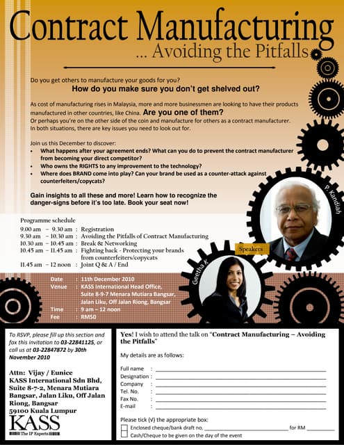 Contract Manufacturing - Avoiding Pitfalls | PDF Contract Manufacturing - Avoiding Pitfalls | PDF