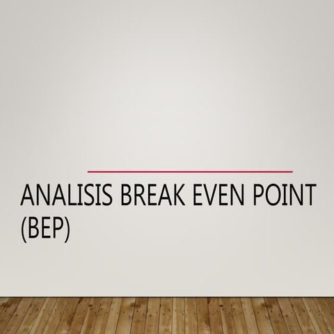 Analisis break-even | PDF