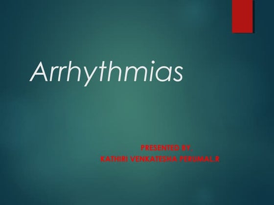 Arrhythmias | PPT