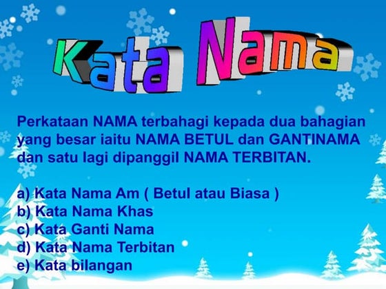 Kata Nama | PPT