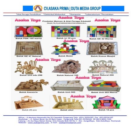 Produsen Mainan Edukasi Anak PAUD TK 2024 | PDF
