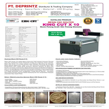 Katalog mesin-cnc-router-x10 (1) | PDF