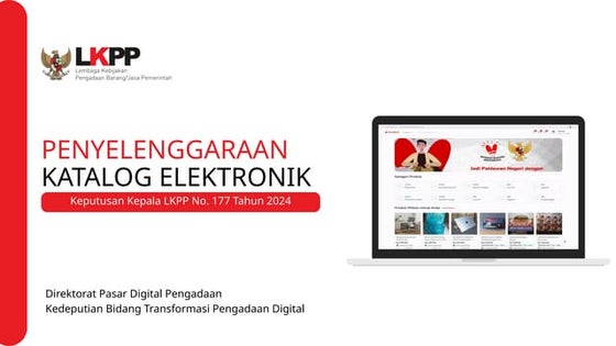 Tahapan e-Purchasing melalui e-Katalog _Training "e-PURCHASING from e-Cataloque". | PPTX