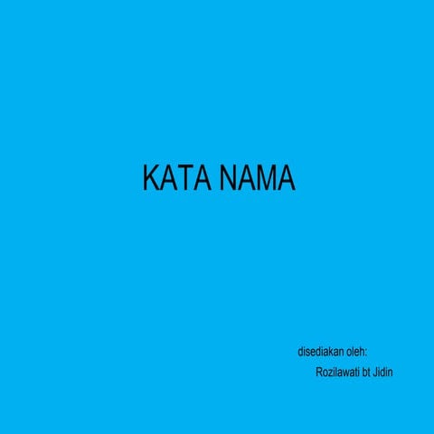 Kata Nama | PPT