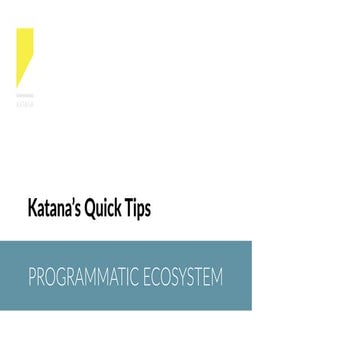 Quick Tips: Programmatic Ecosystem | PDF