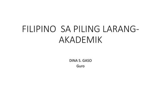 ADYENDA lesson in Filipino sa Piling Larang | PPT