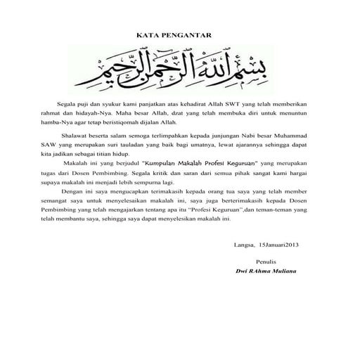 Kata pengantar | DOCX