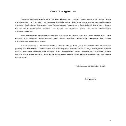 Kata pengantar | DOCX