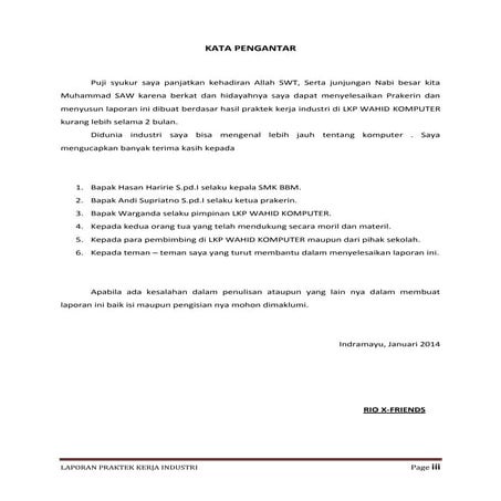 Kata pengantar | DOCX