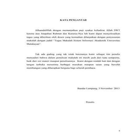 contoh kata pengantar | DOCX